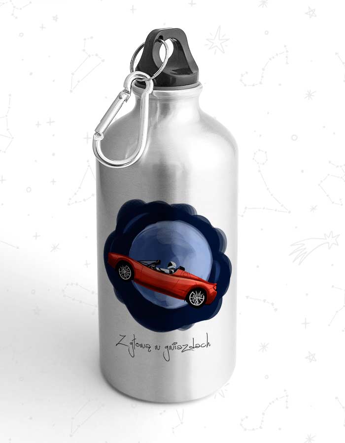 Bidon turystyczny metalowy dla dzieci „Tesla Roadster" | Photoninja.pl